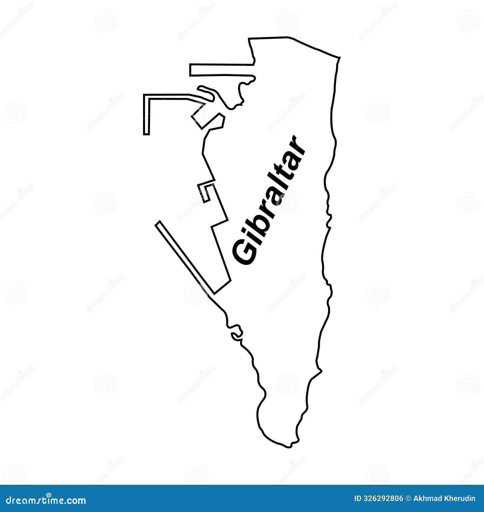 Gibraltar Map Icon Cartoon Vector | CartoonDealer.com #326292805