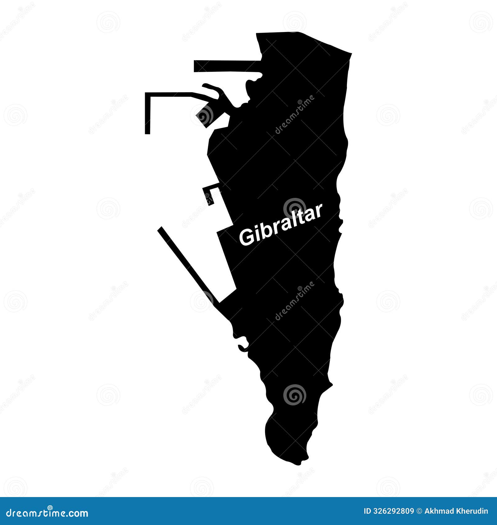 Gibraltar Map Icon Cartoon Vector | CartoonDealer.com #326292809