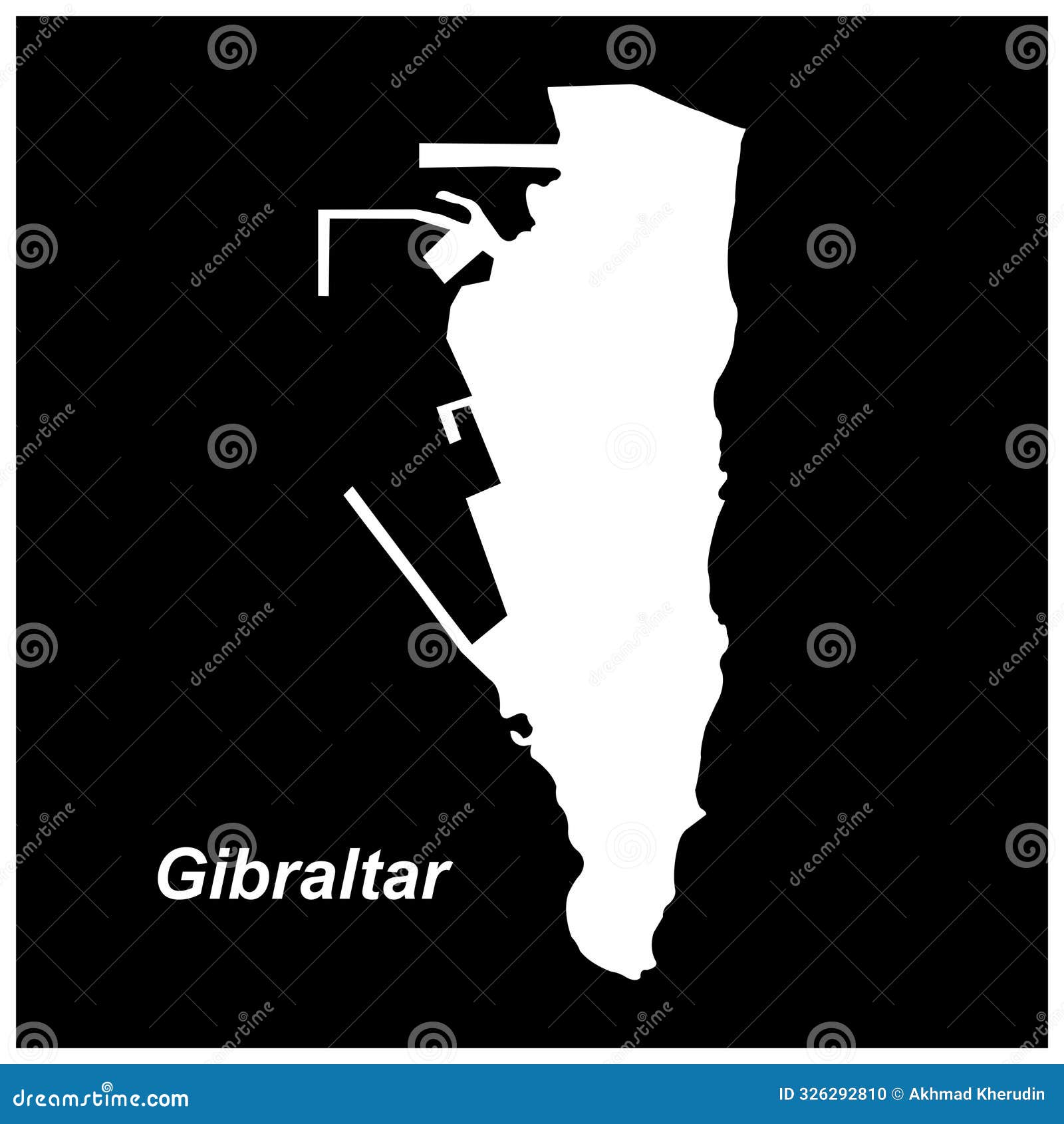 Gibraltar Map Icon Cartoon Vector | CartoonDealer.com #326292809