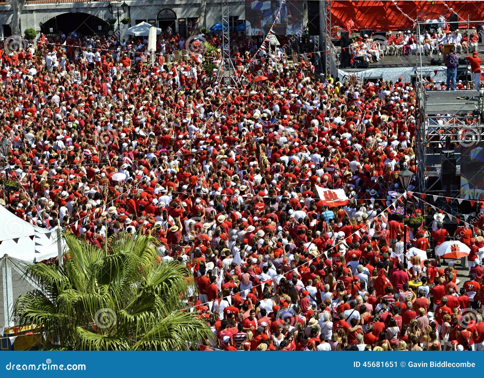 Gibraltar National Day 01 editorial photo. Image of rock - 45681651