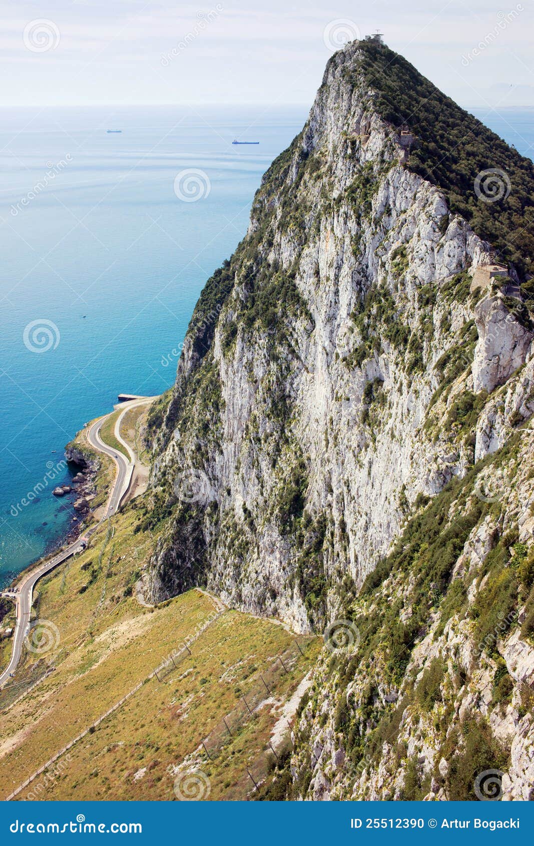 Gibraltar Rock stock photo. Image of mediterranean, skyline - 25512390