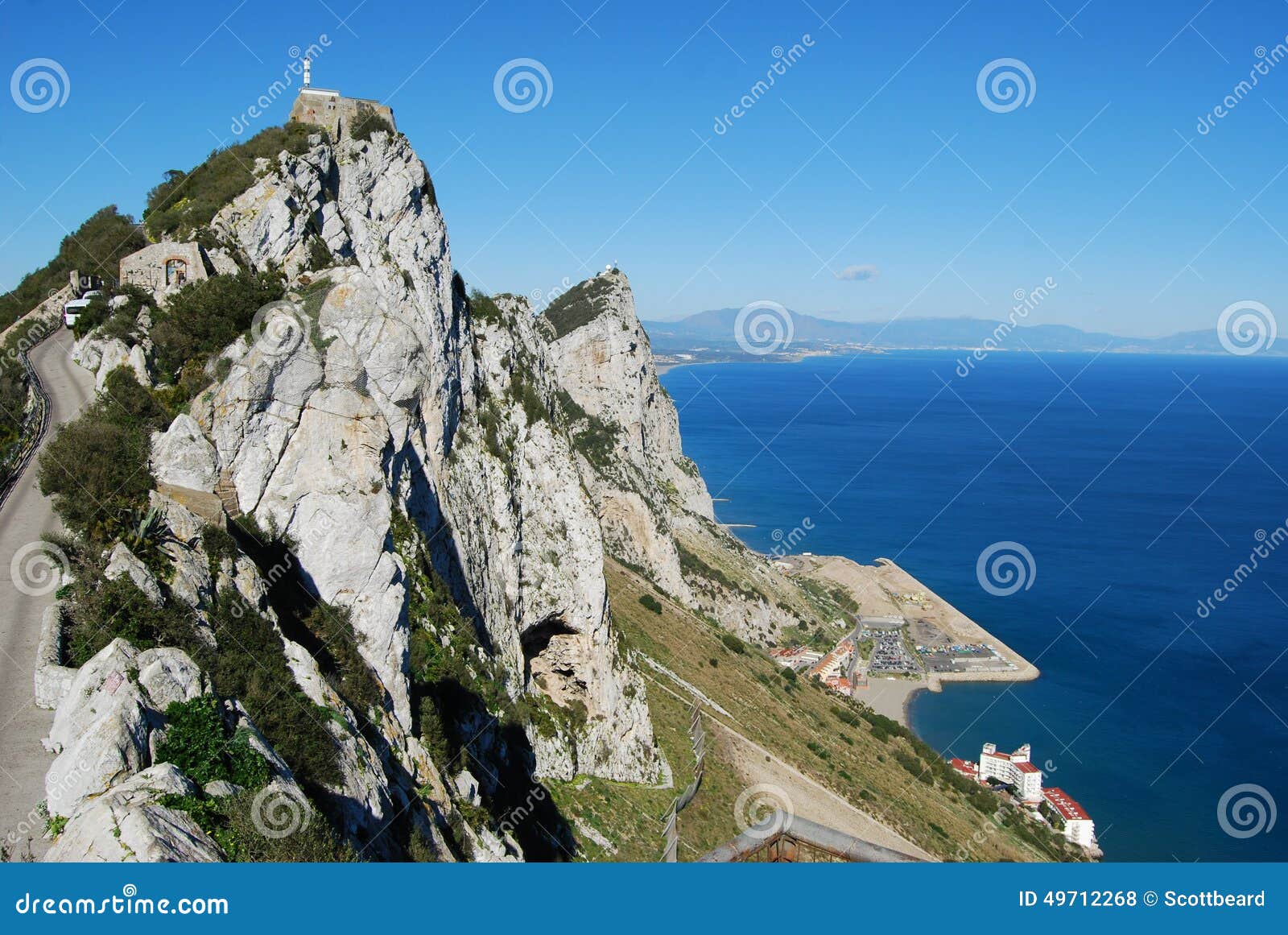 Gibraltar Upper Rock Nature Reserve Top (East) Stock Photo - Image of ...