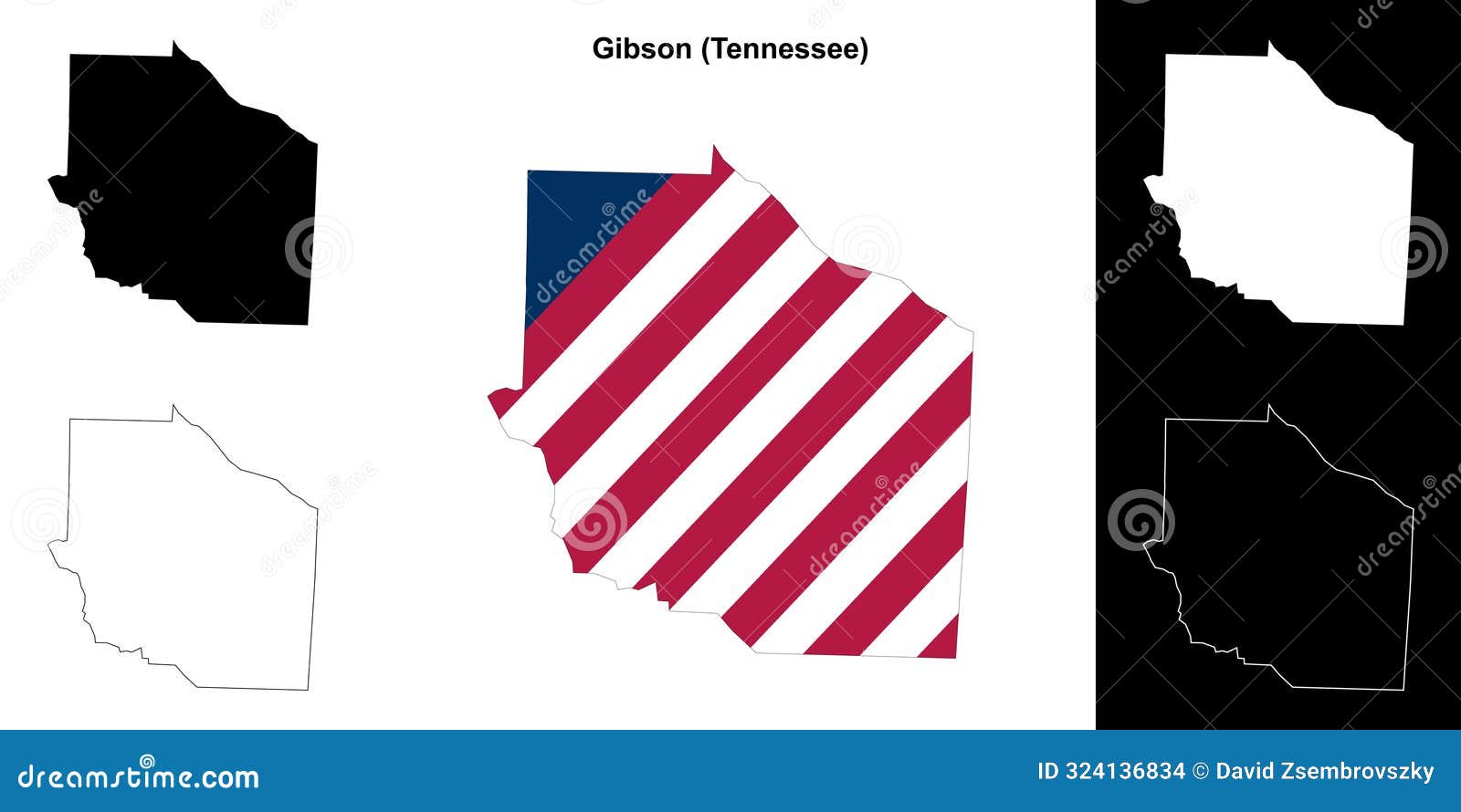 Gibson Outline Map Cartoon Vector | CartoonDealer.com #323883803