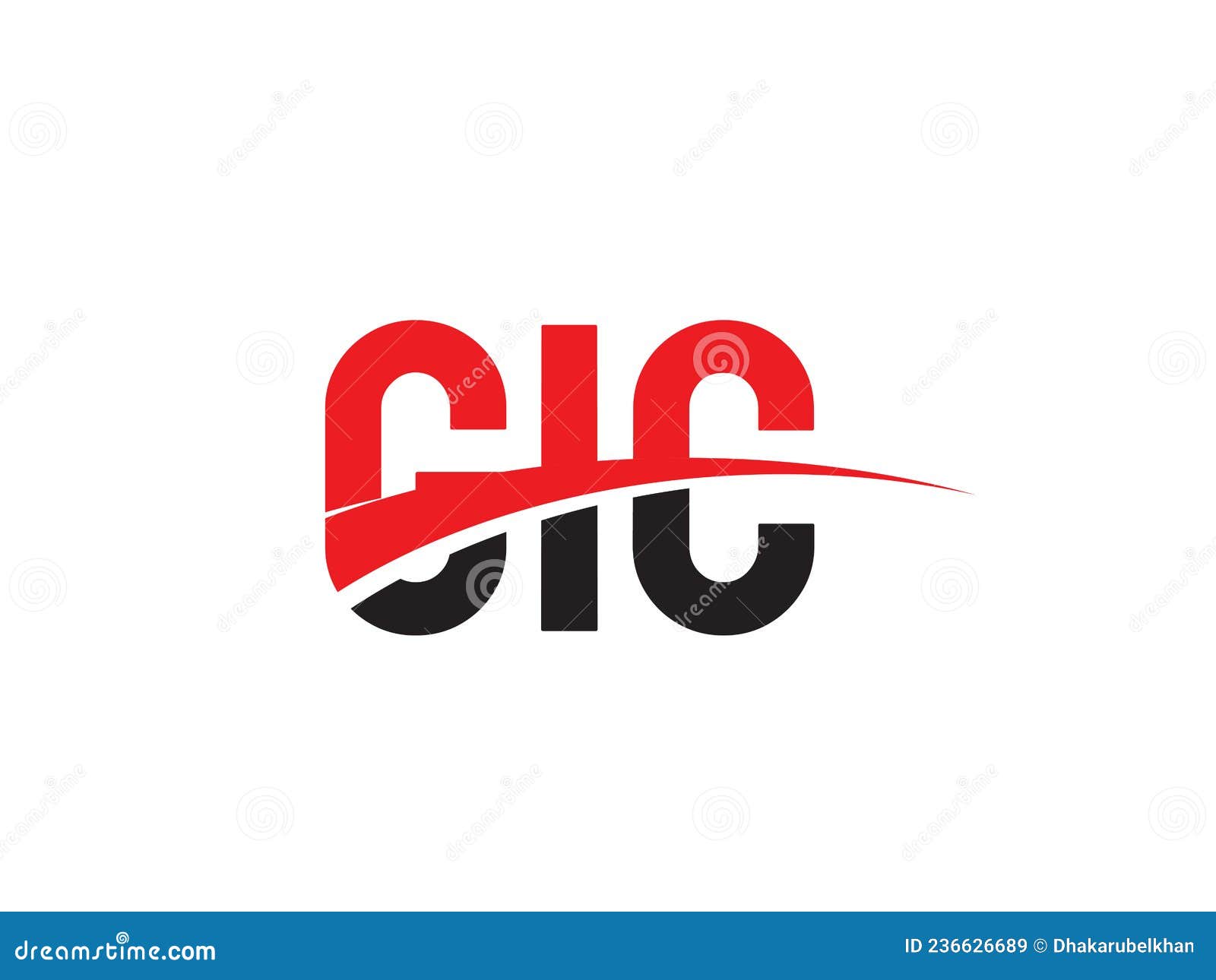 GIC Letter Initial Logo Design Vector Illustration Stock Vector ...