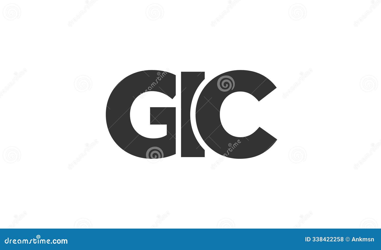 GIC Logo Design Template with Strong and Modern Bold Text. Initial ...