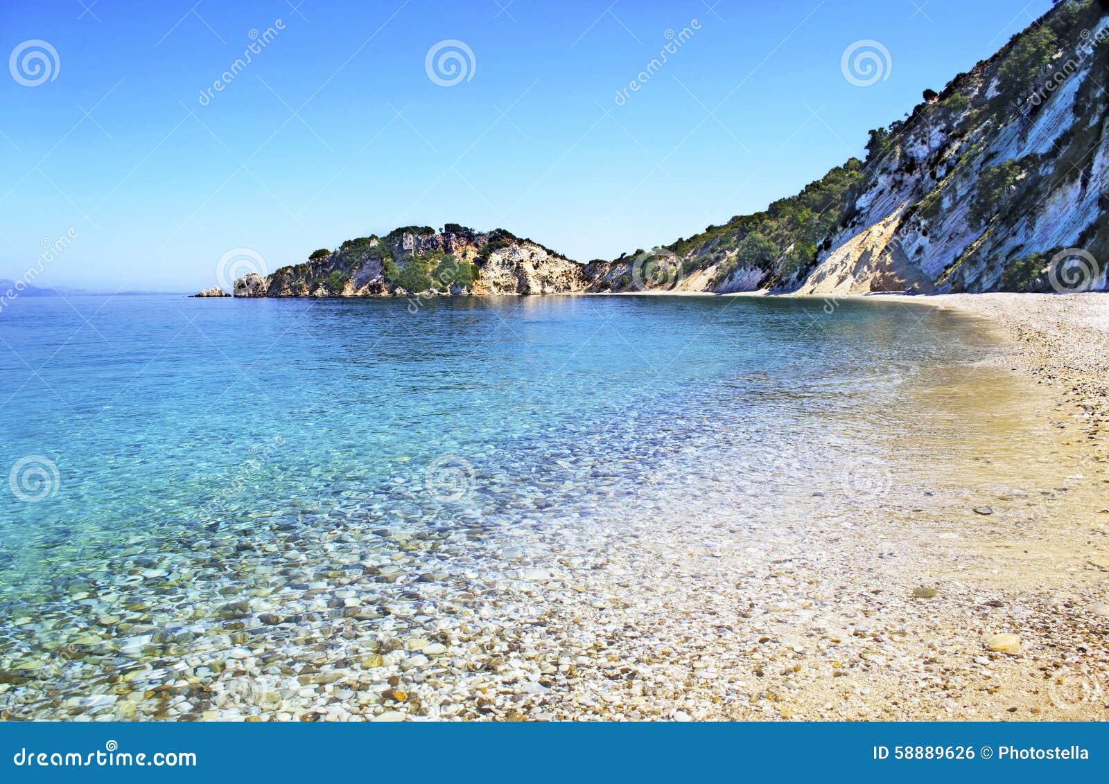 Gidaki Beach in Ithaca Island Stock Photo - Image of ionian, beach ...