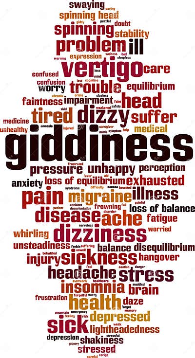 Giddiness word cloud stock vector. Illustration of concept - 184924784