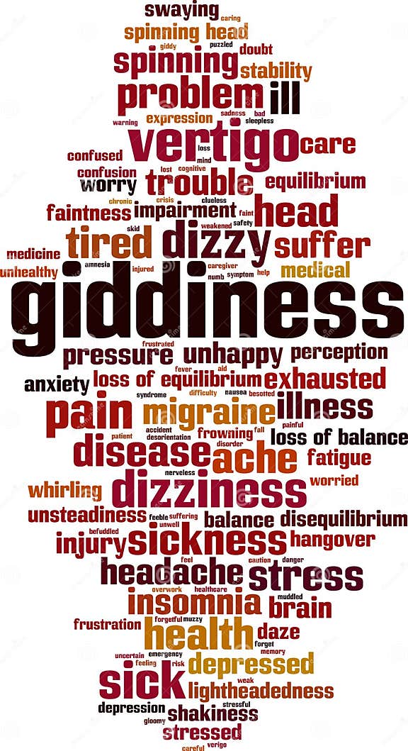 Giddiness word cloud stock vector. Illustration of concept - 184924784