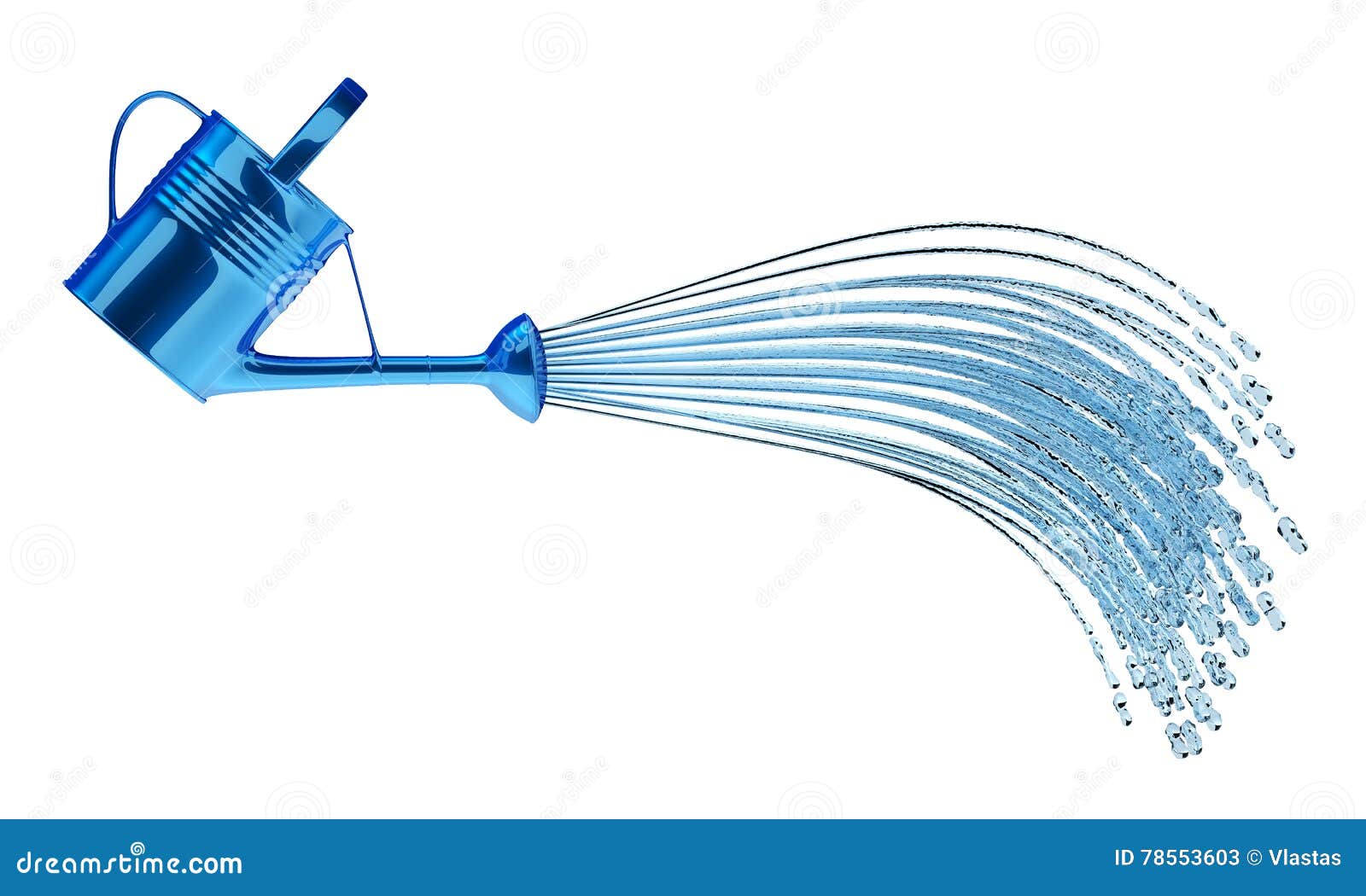 Gieter Met Lopend Water Op Het Wit Stock Illustratie - Illustration of ...