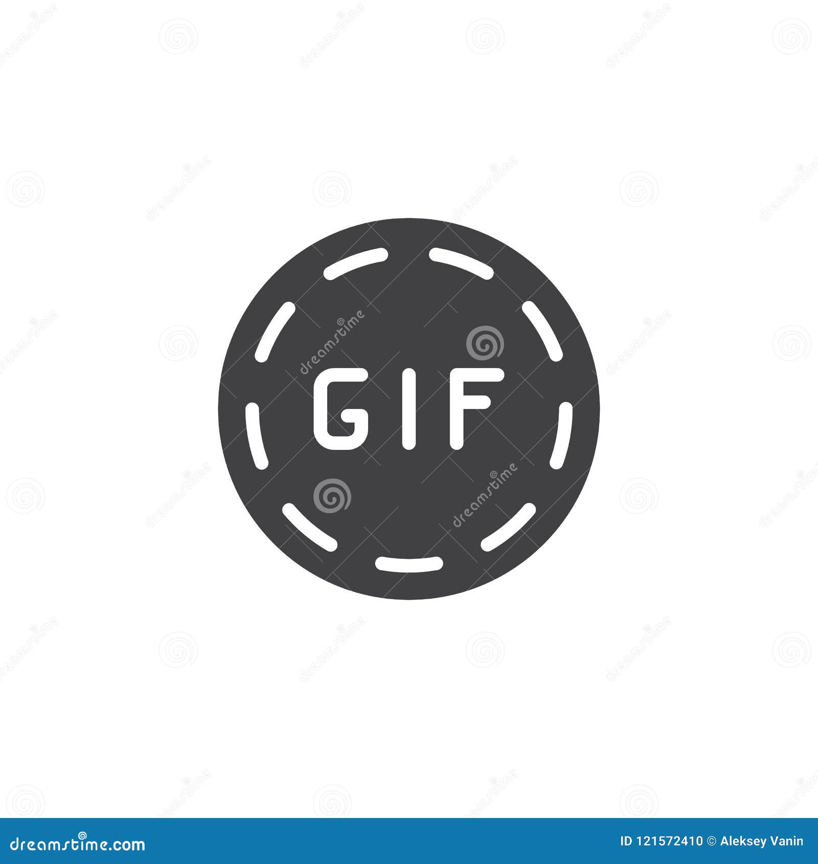 Gif Animation Button Vector Icon Stock Vector - Illustration of simple ...