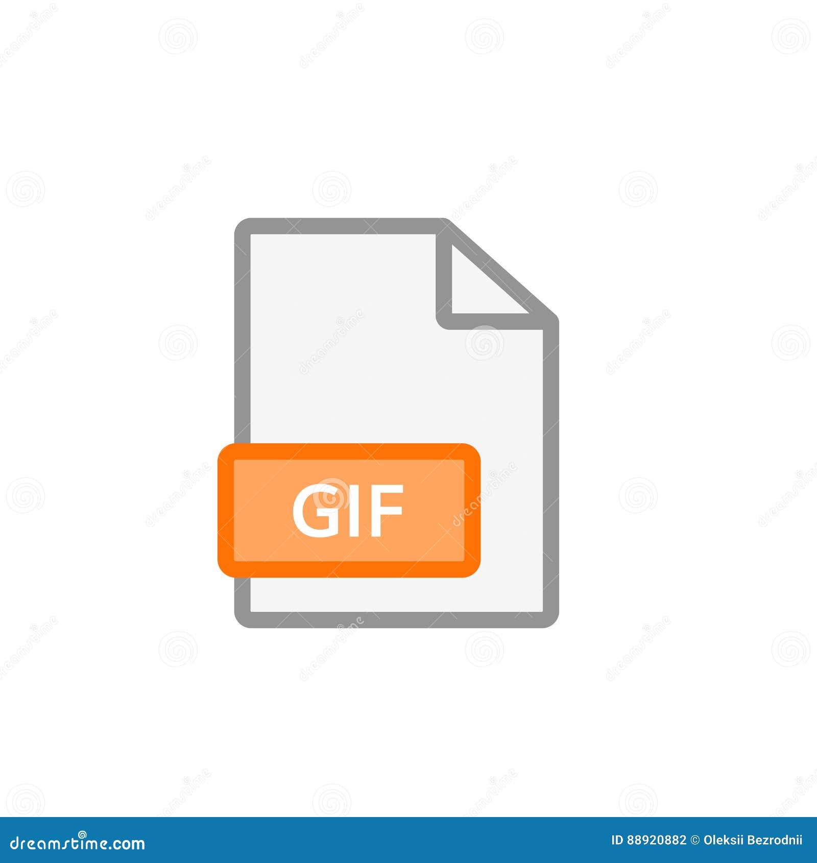 GIF-dossierpictogram GIF-het Symbool Van Het Formaatdocument Vector ...