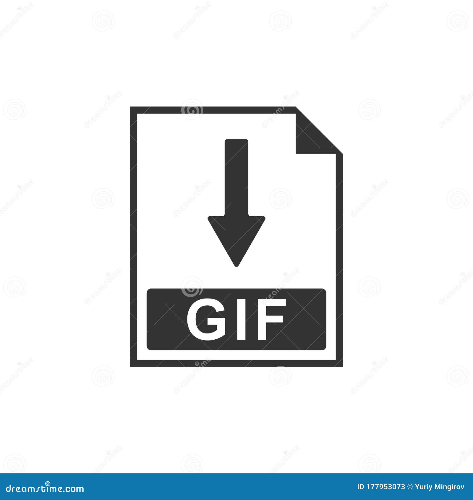 GIF File Document Icon. Download GIF Button Icon Isolated Stock Vector ...