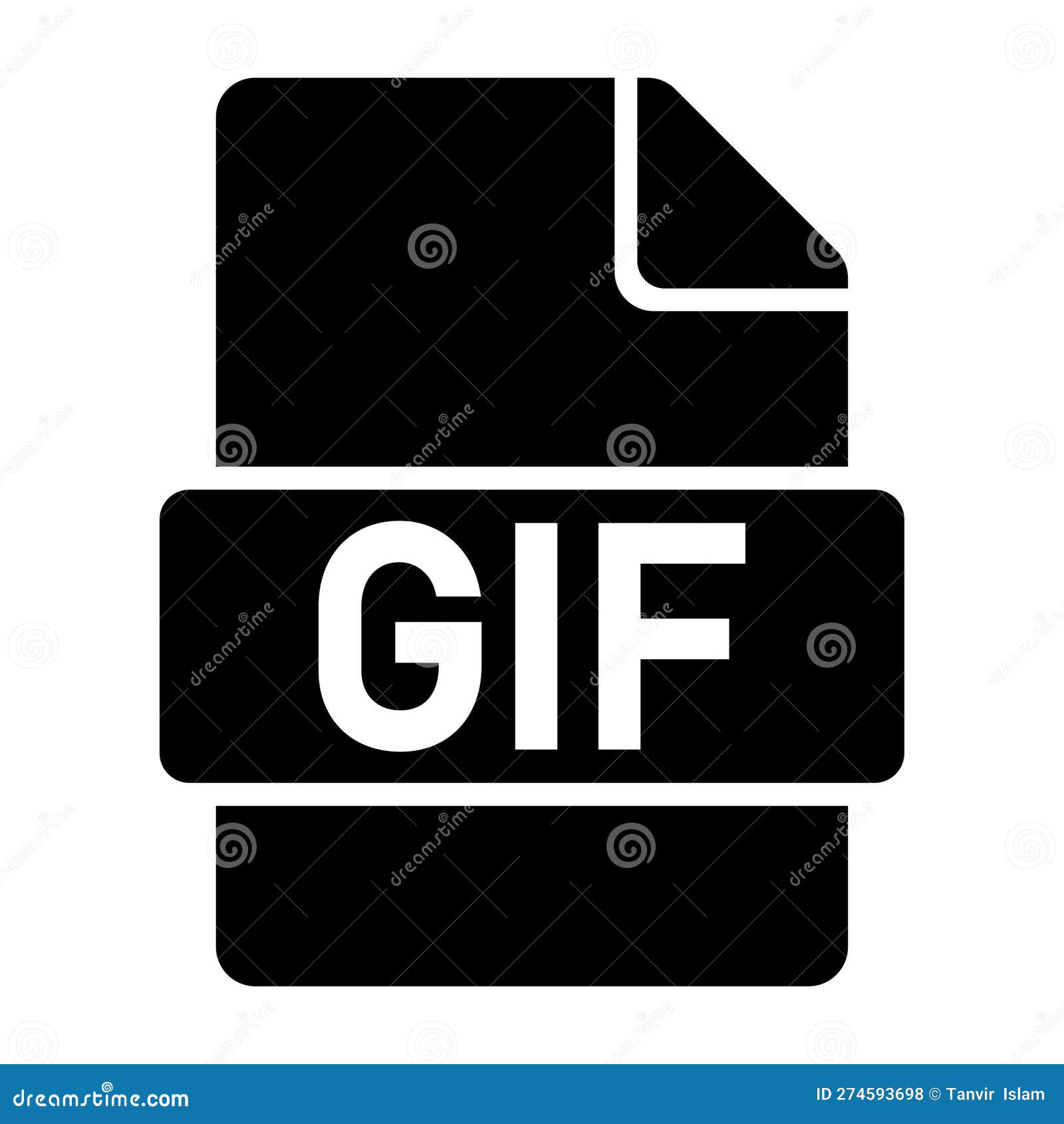 GIF File Format Icon stock vector. Illustration of vector - 274593698