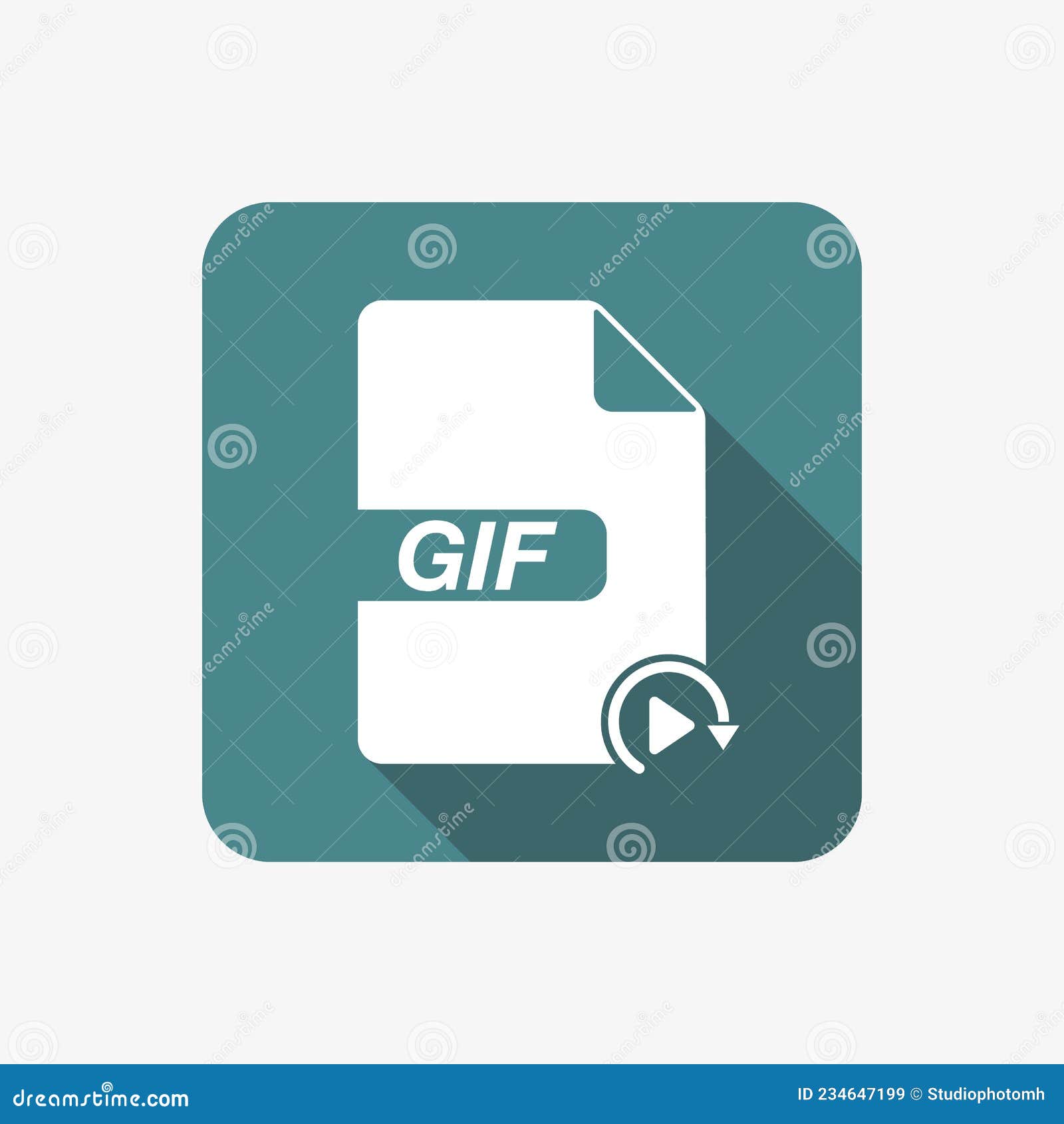 GIF File Format Icon. Flat Design Style for Web and Mobile UI Design ...