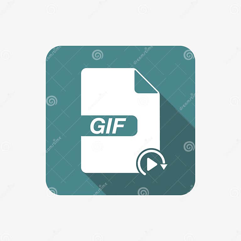 GIF File Format Icon. Flat Design Style for Web and Mobile UI Design ...