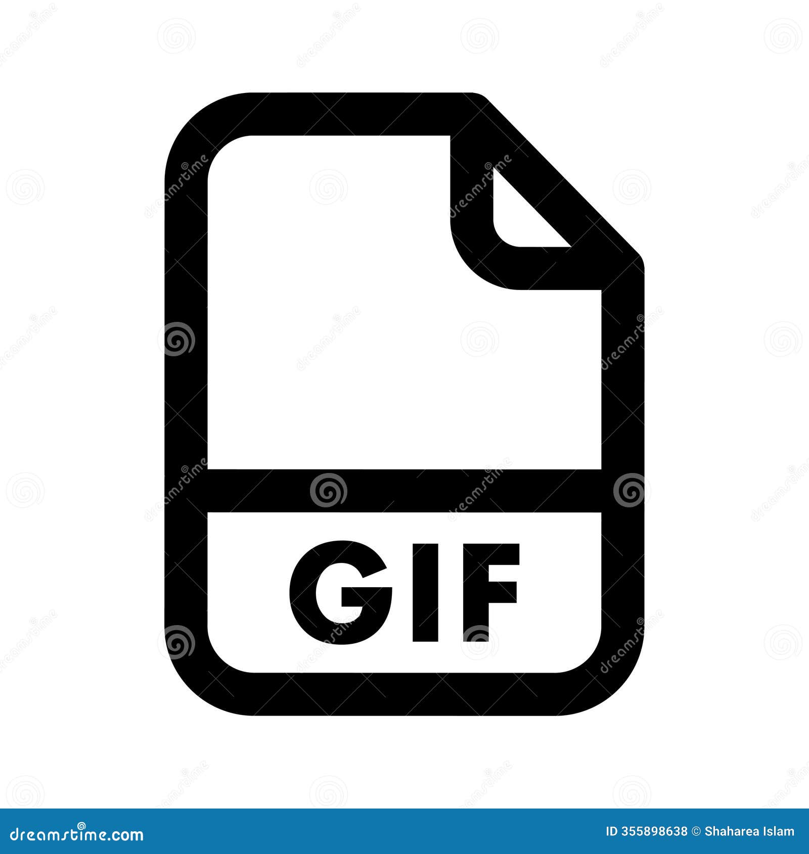 GIF File icon stock vector. Illustration of format, icon - 355898638