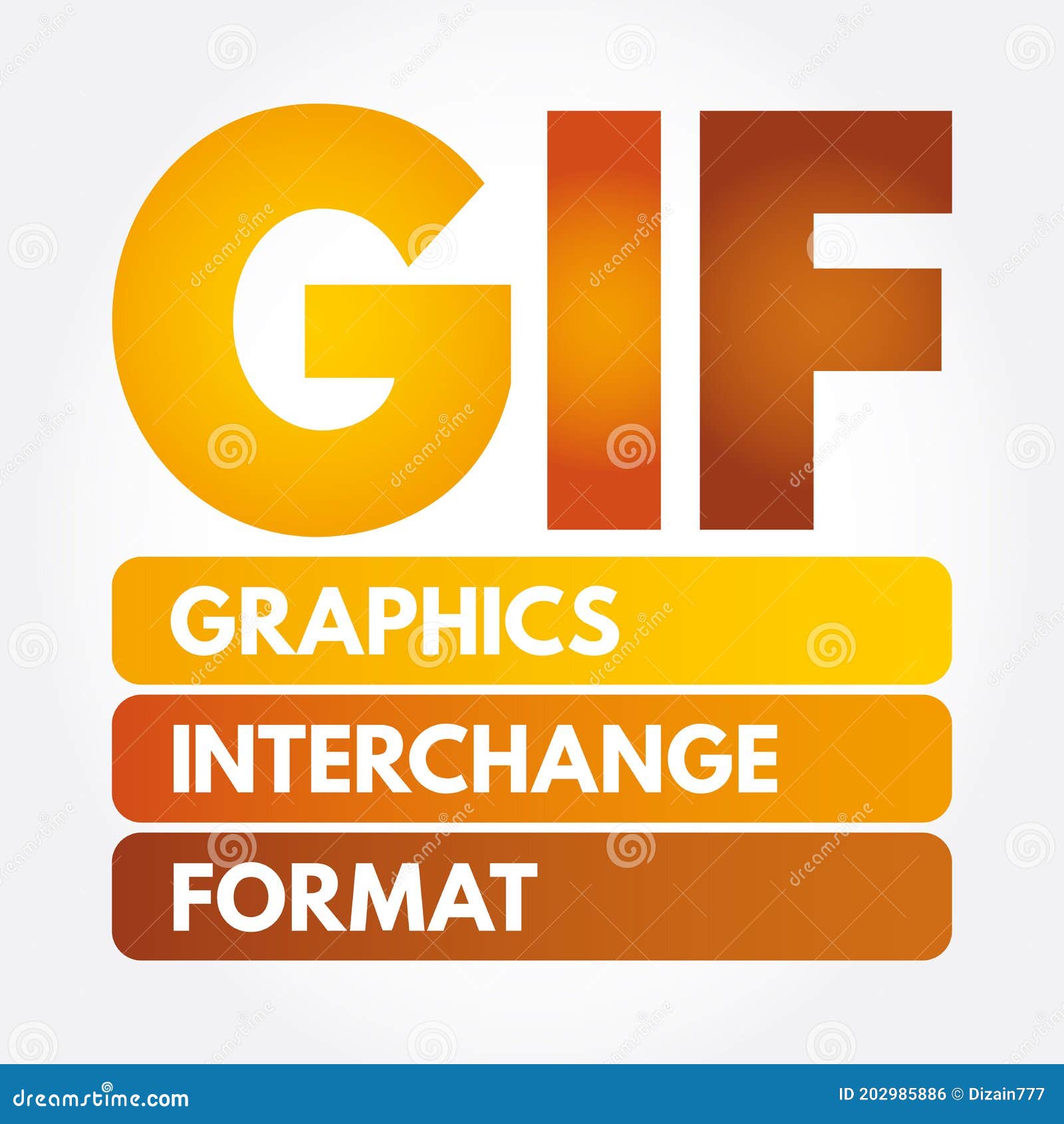 GIF - Graphics Interchange Format Acronym Stock Illustration ...