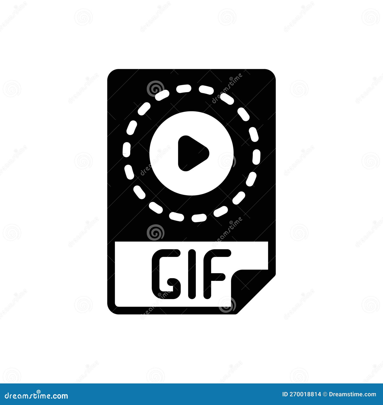 Black Solid Icon for Gif, File and Loading Stock Vector - Illustration ...