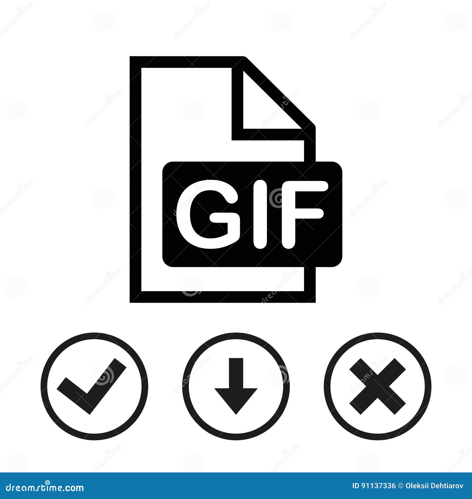 Gif Icon Stock Vector Illustration Flat Design Stock Vector ...