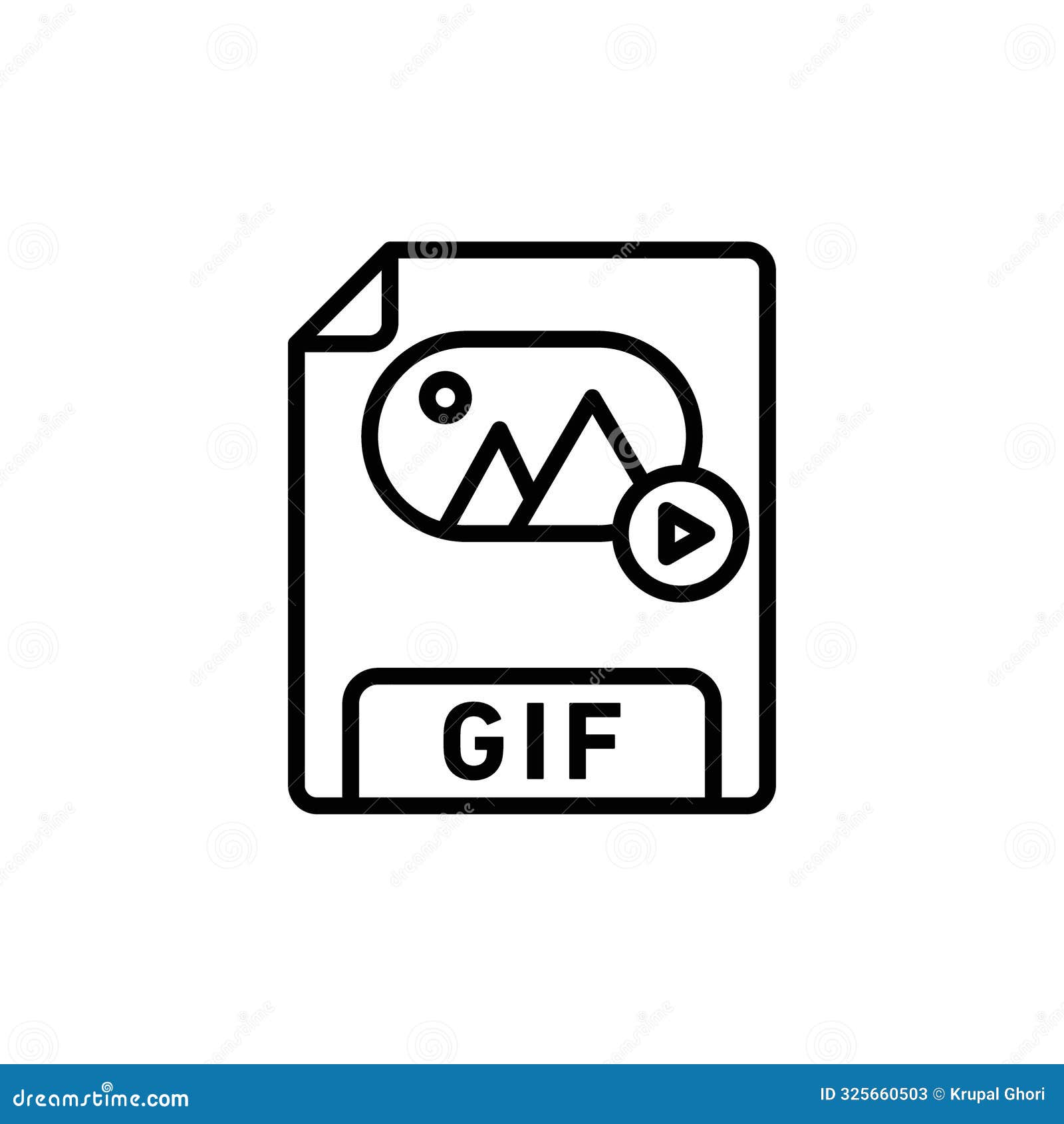 Animated Gif Icon For Digital Media Cartoon Vector | CartoonDealer.com ...