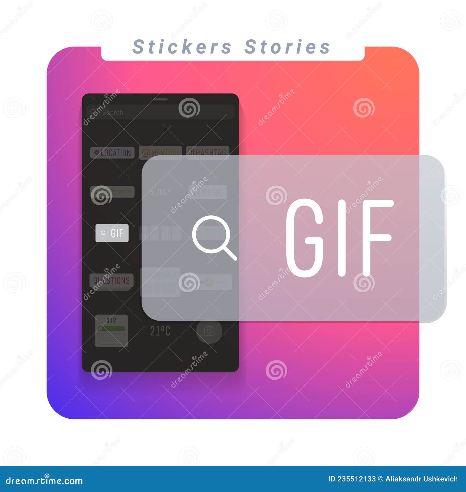 Social media sticker stock vector. Illustration of design - 235512133