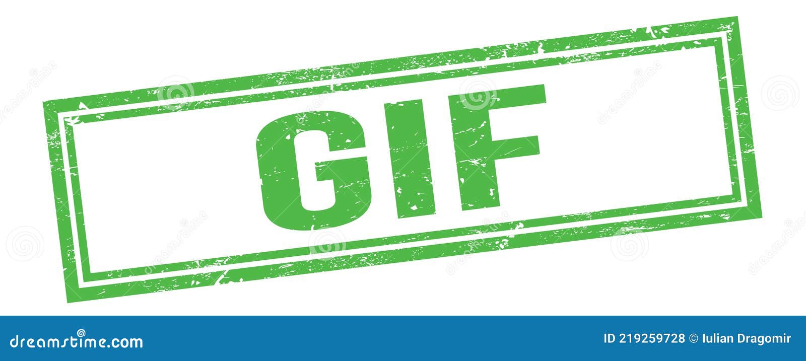 GIF Text on Green Grungy Vintage Stamp Stock Photo - Image of vintage ...