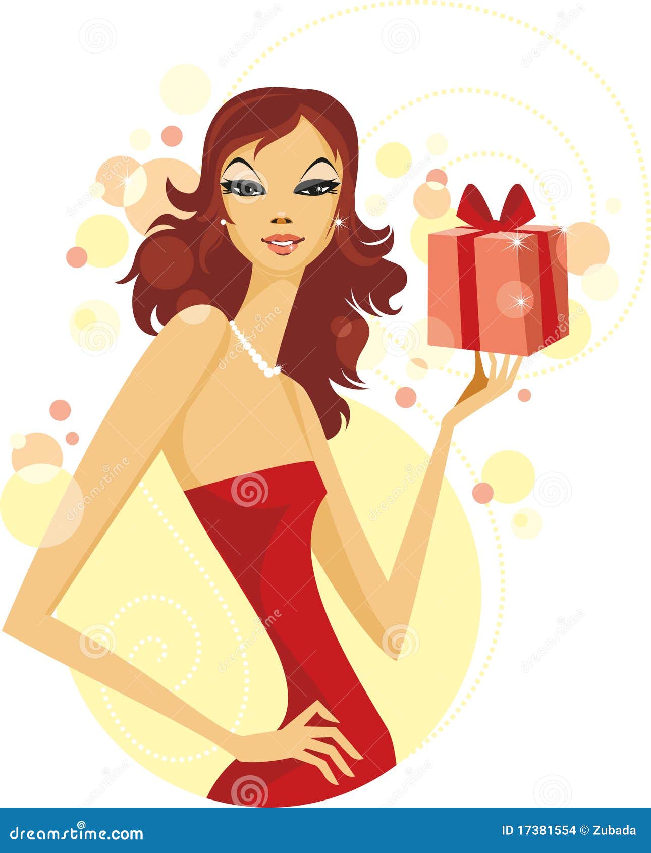 Gift stock vector. Illustration of female, woman, glamour - 17381554