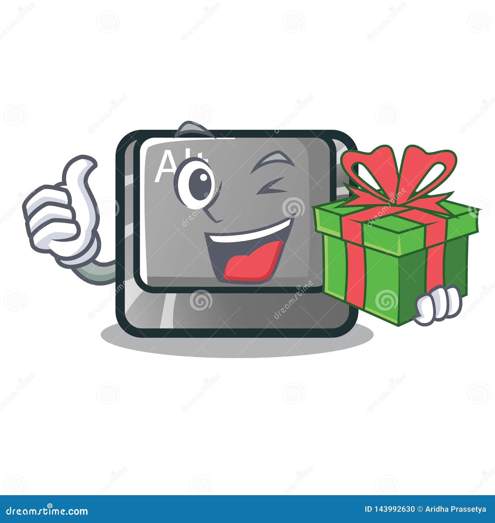 With Gift Alt Character Button Attached the Keyboard Stock Vector ...