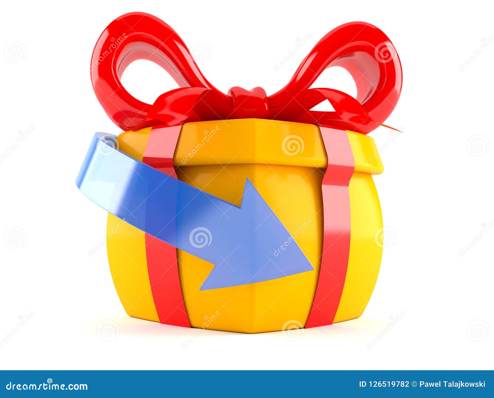 Gift with arrow stock illustration. Illustration of anniversary - 126519782