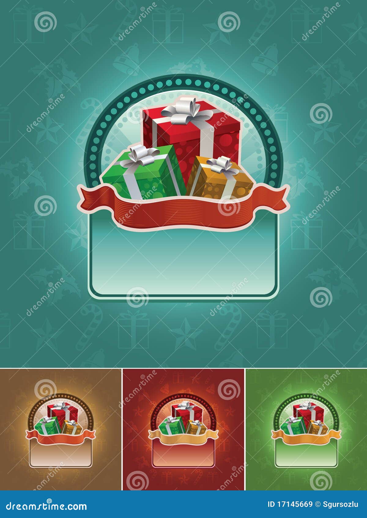 Gift banner set stock vector. Illustration of greeting - 17145669