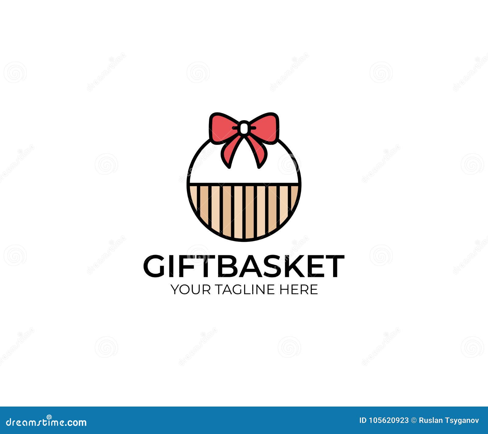 Gift Basket Logo Template. Hamper Vector Design Stock Vector ...