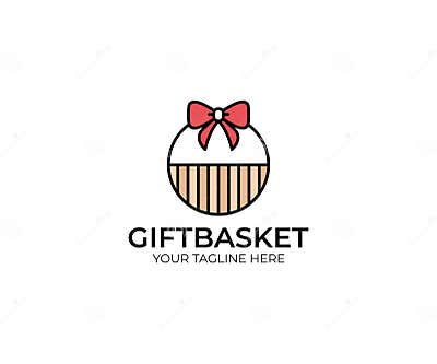 Gift Basket Logo Template. Hamper Vector Design Stock Vector ...