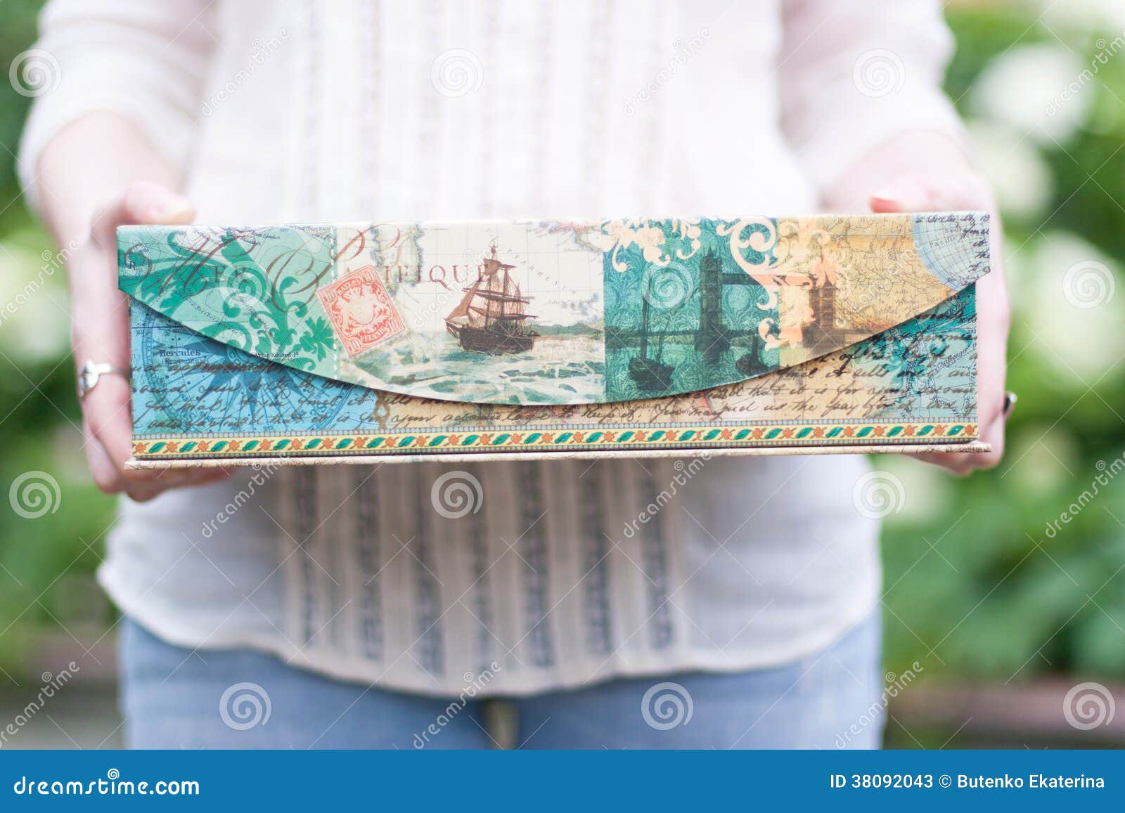 Gift in a Beautiful Package Stock Image - Image of decoupage, order ...