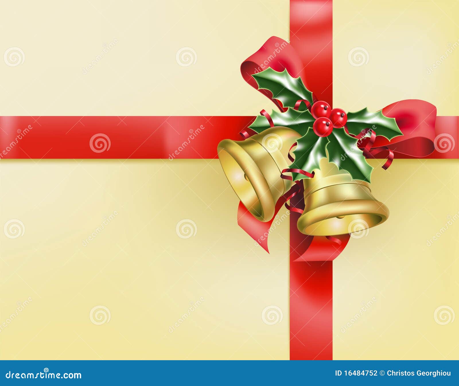 A gift of bells and bows stock vector. Illustration of present - 16484752