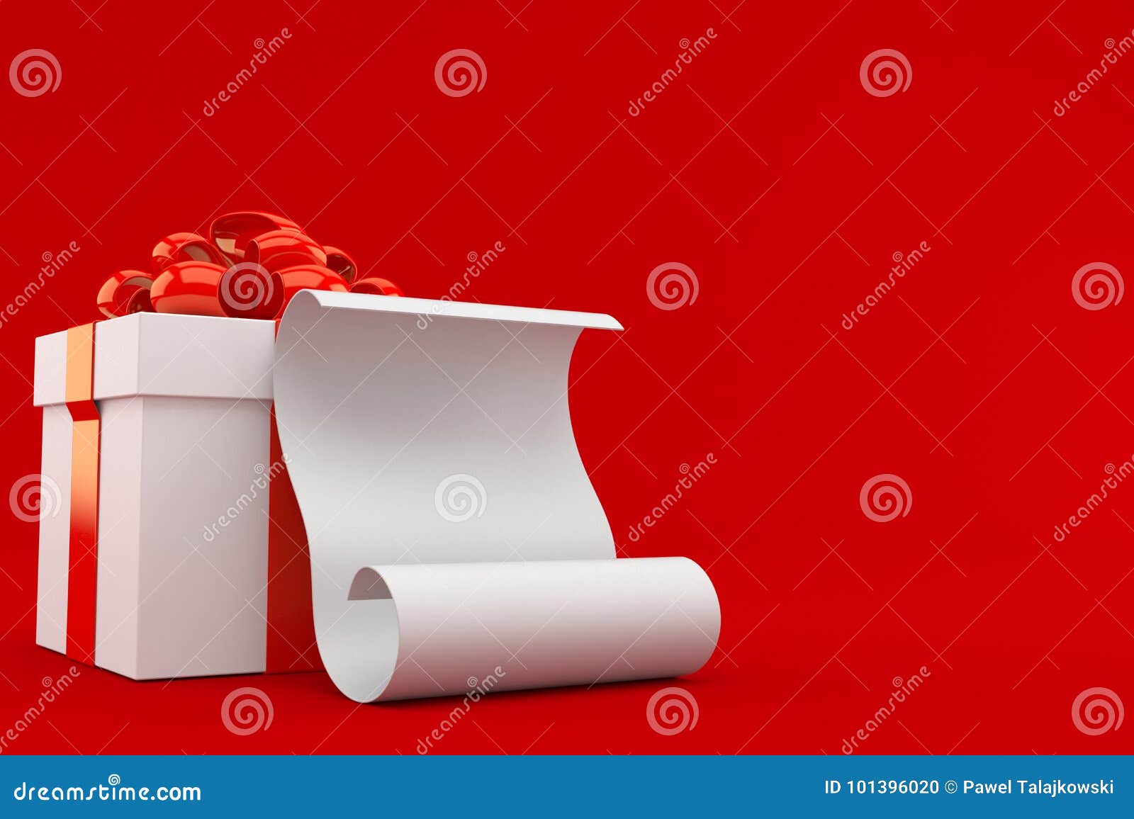 Gift with blank list stock illustration. Illustration of christmas ...