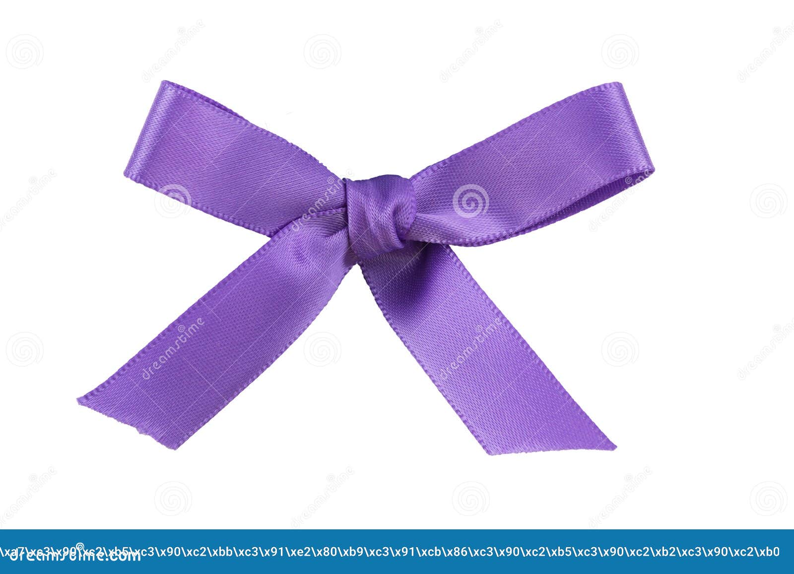 Gift Blue Satin Bow for Gift Decoration, Isolated on a White Background ...