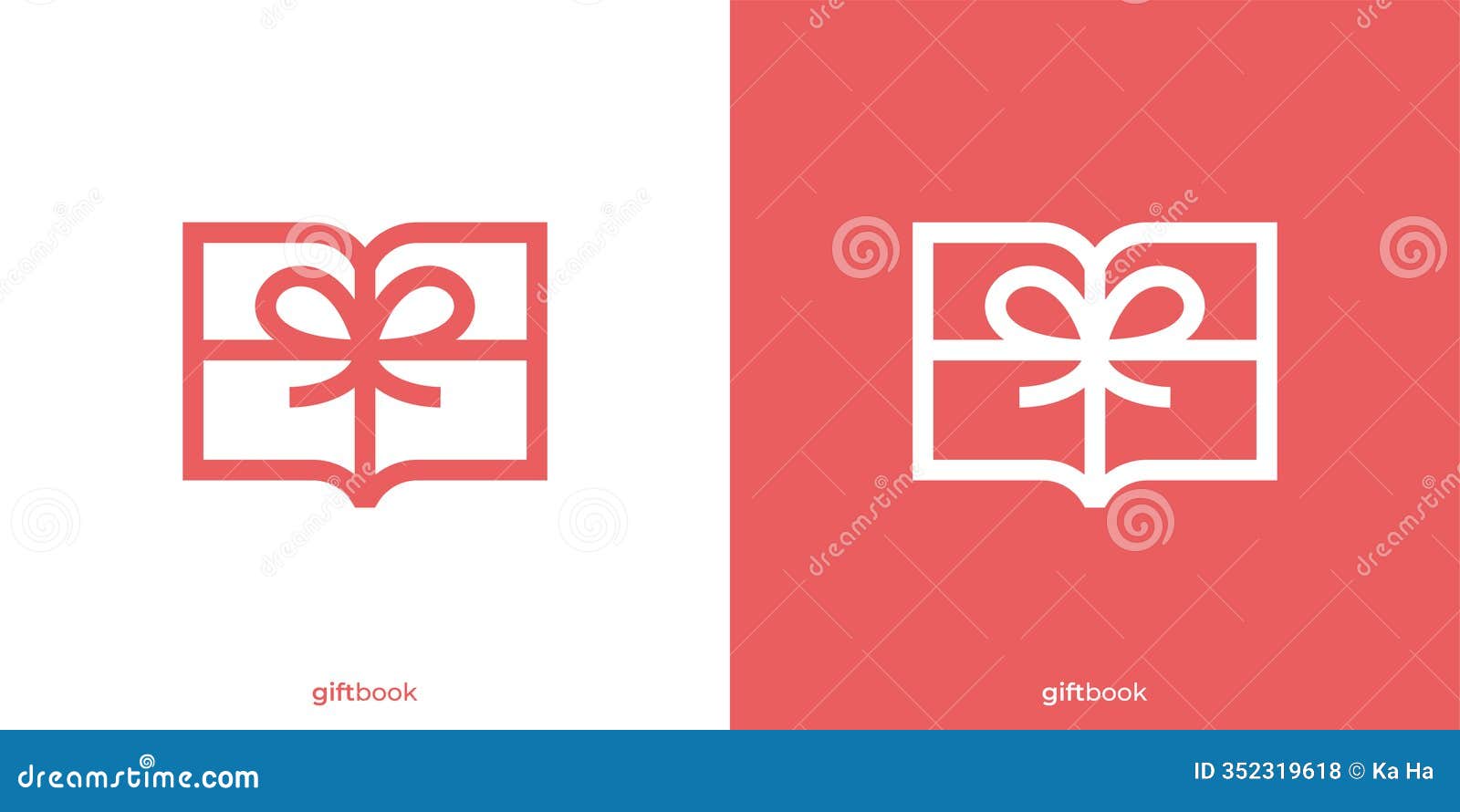 Simple Gift Book Logo. Book and Gift Box Icon Graphic Stock ...