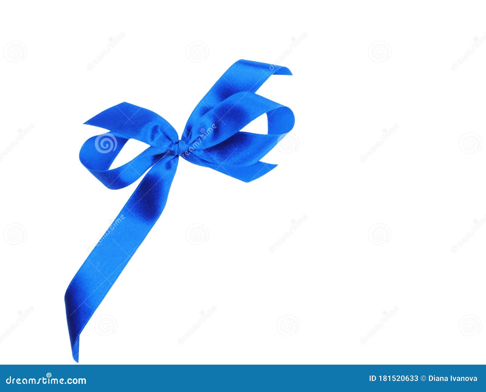 Gift bow blue ribbon stock image. Image of color, anniversary - 181520633