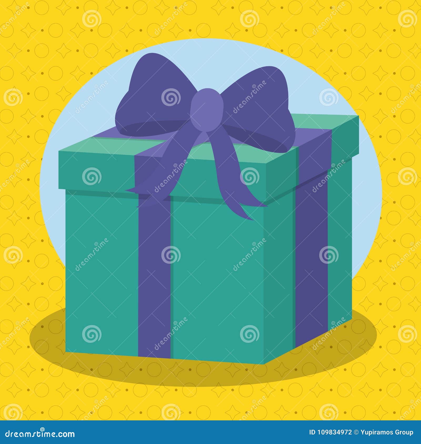 Gift with bow design stock vector. Illustration of design - 109834972