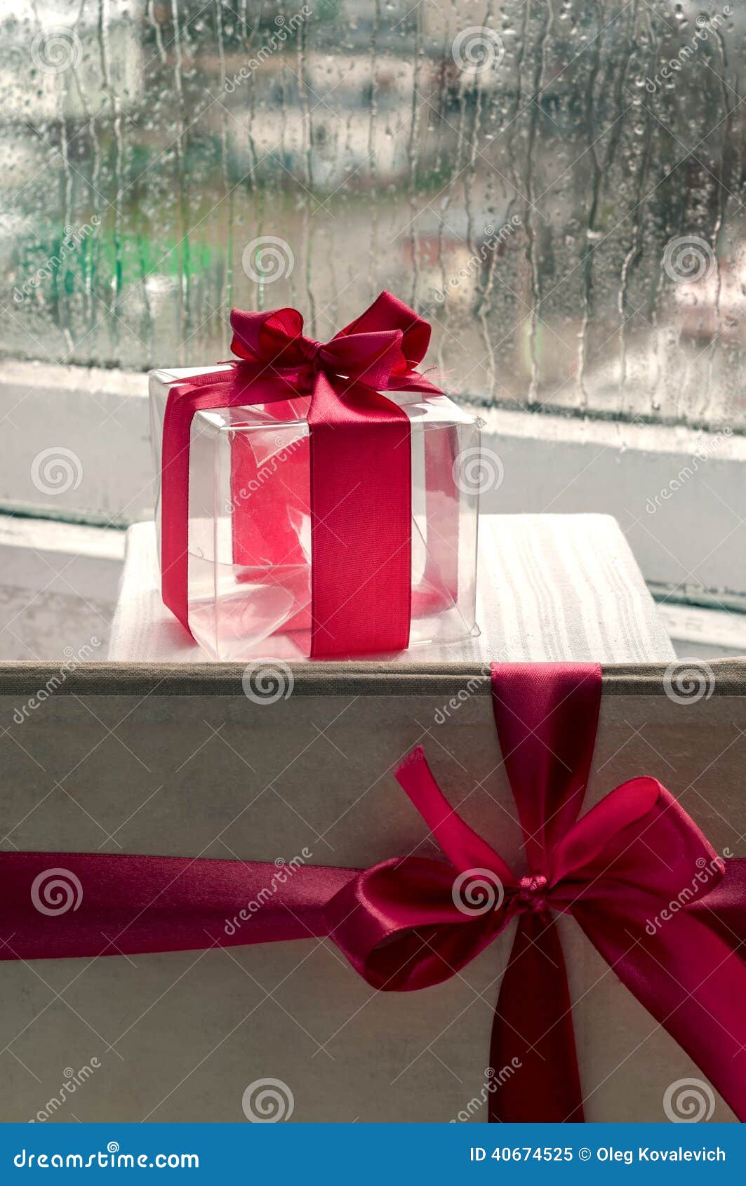 Gift with a bow stock image. Image of color, holiday - 40674525