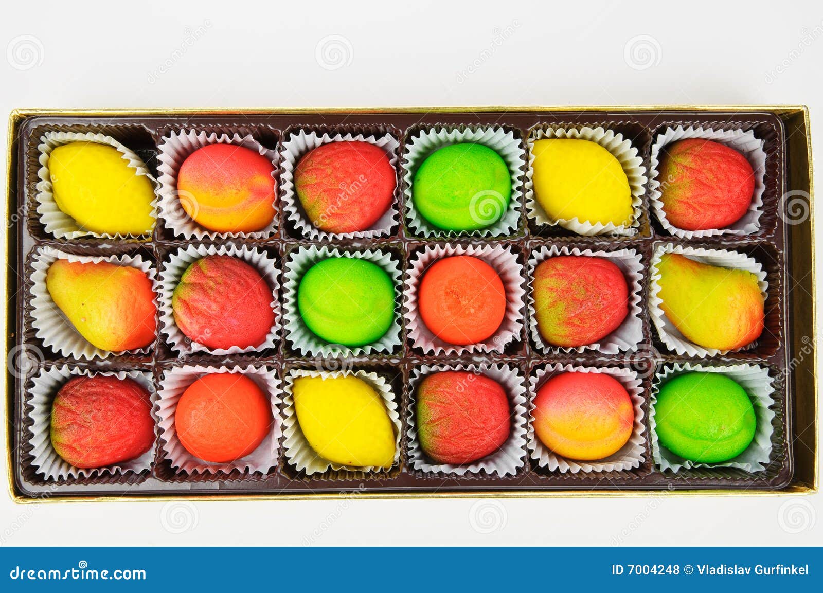 Gift Box of Assorted Marzipan Stock Photo - Image of romance, nuts: 7004248