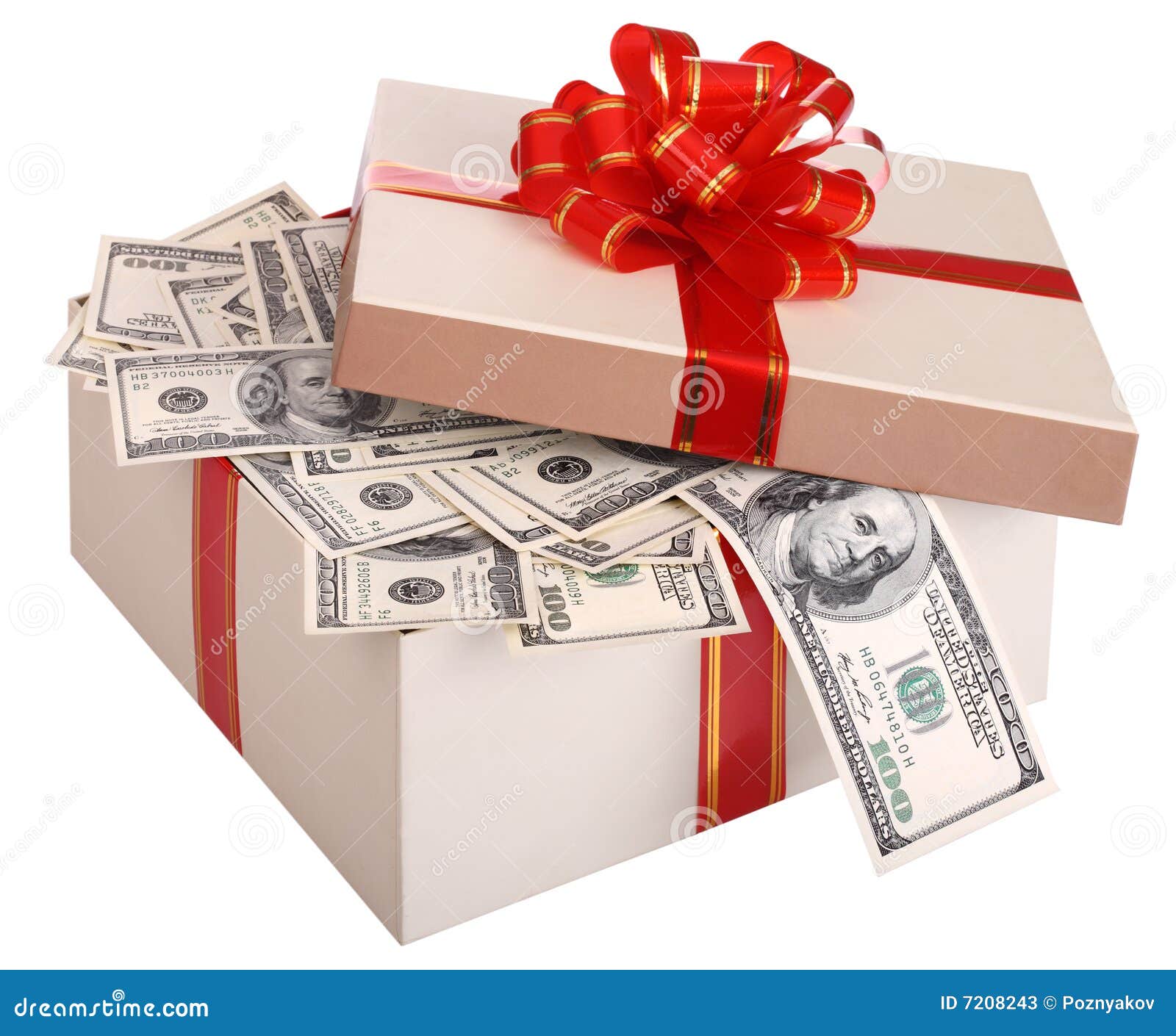 Gift Box with Banknote of Dollar. Stock Image - Image of dating, luxury ...
