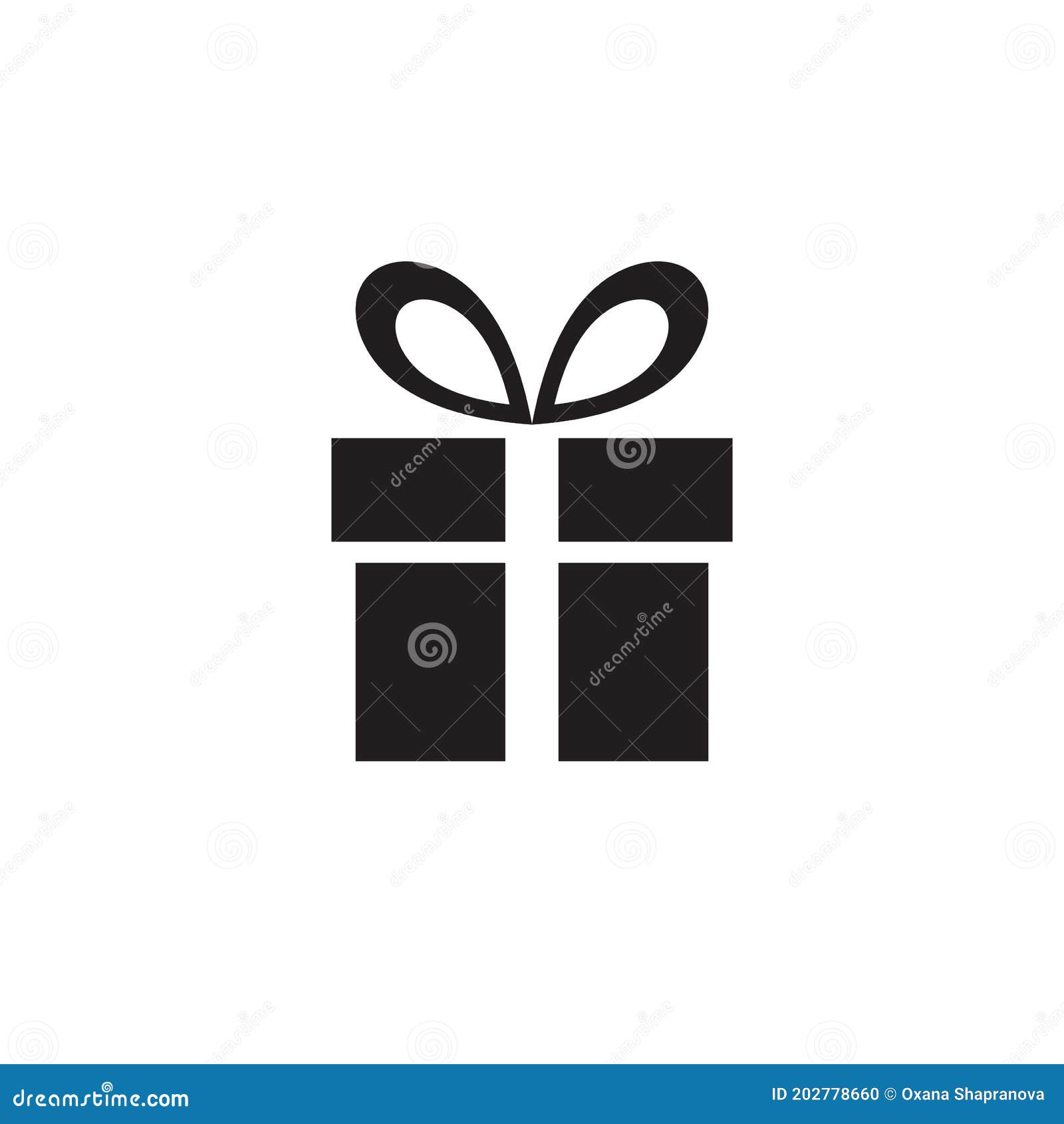 Gift Box Black Icons Design. Vector Illustration Stock Vector ...