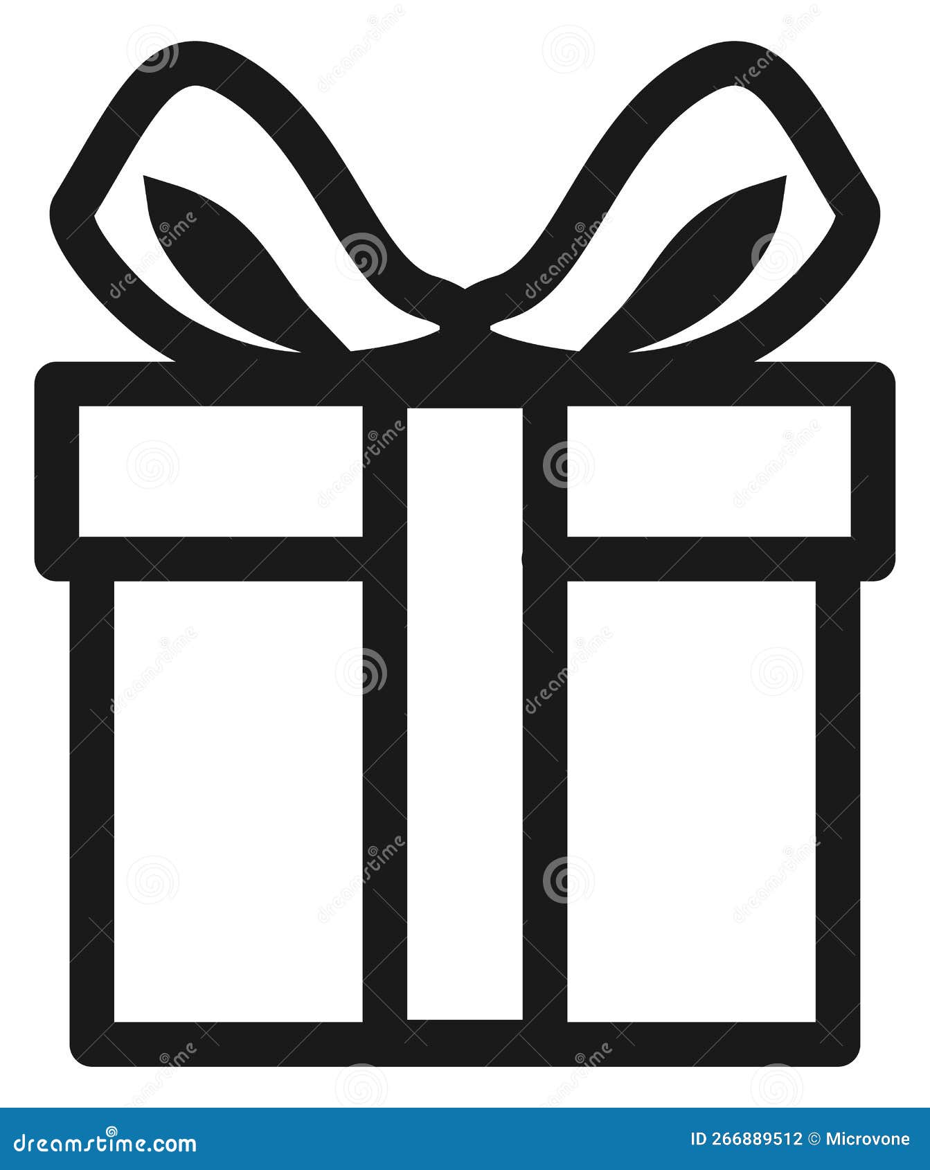 Git Box Present Symbol In Black And White Vector Illustration ...