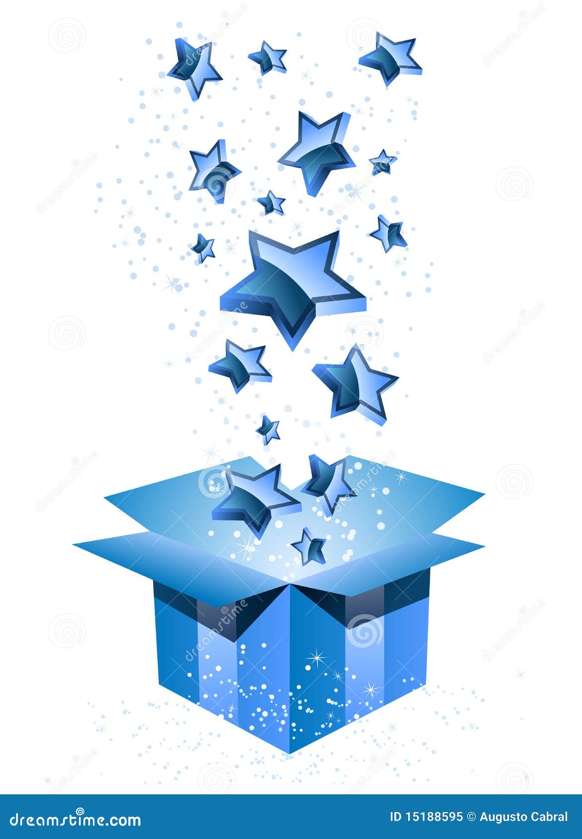 Gift Box Blue stock vector. Illustration of pattern, gift - 15188595