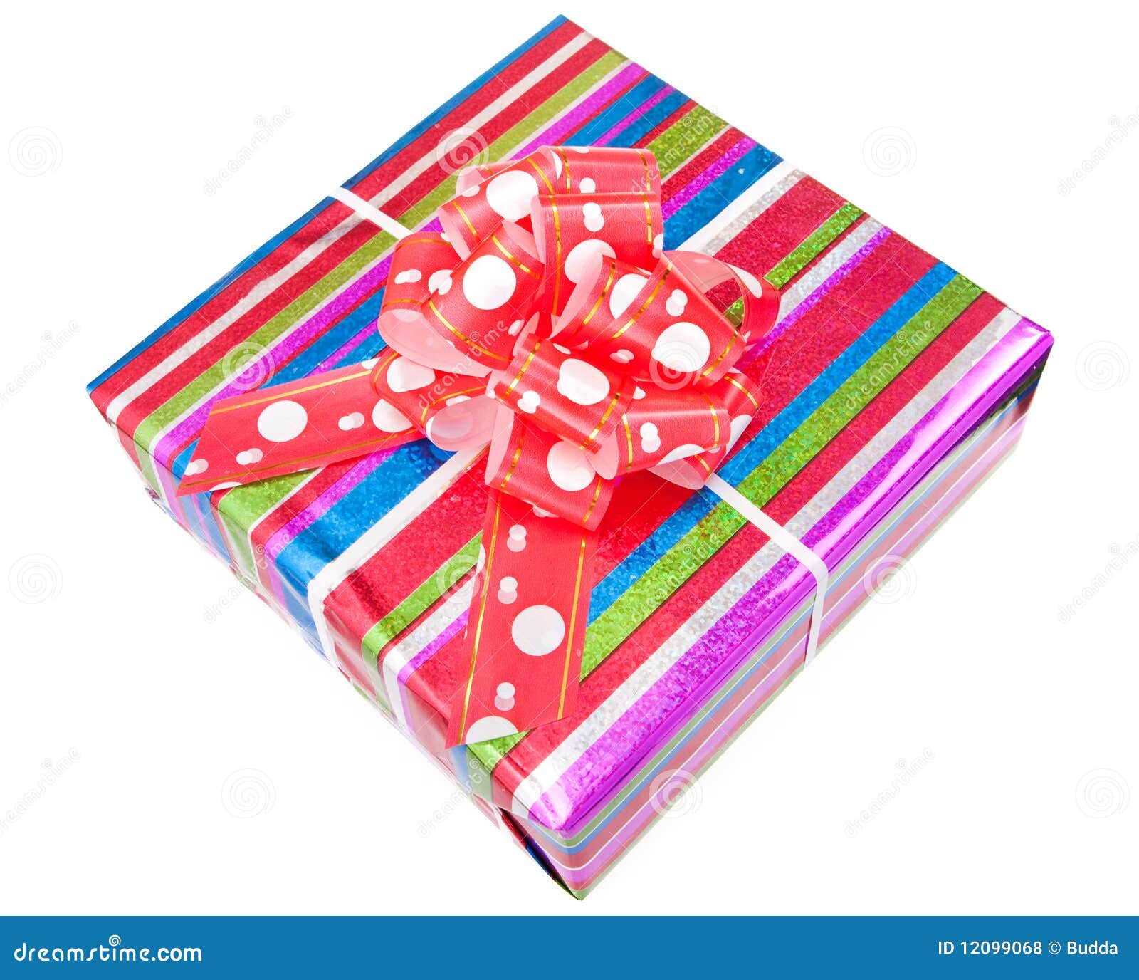 Gift box with bow stock photo. Image of christmas, greeting - 12099068