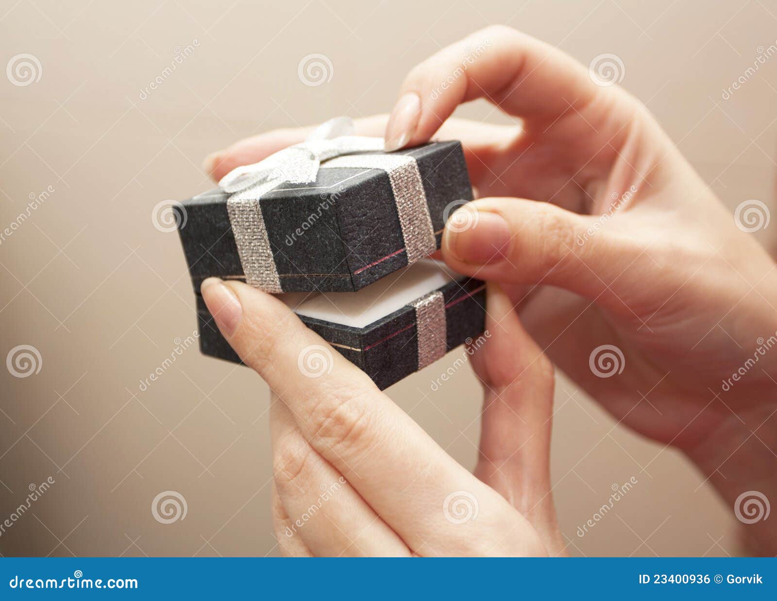 Gift box with a bow stock photo. Image of gift, cardboard - 23400936