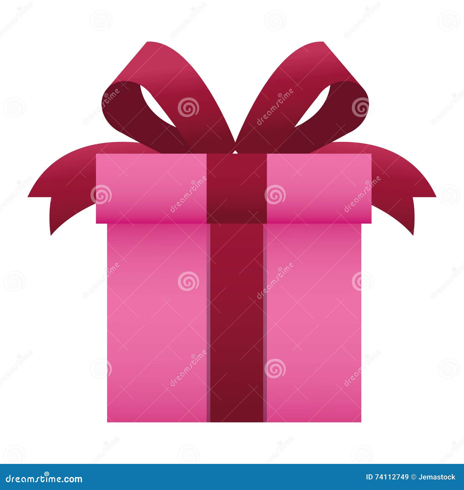 Gift box with bow icon stock illustration. Illustration of symbol ...