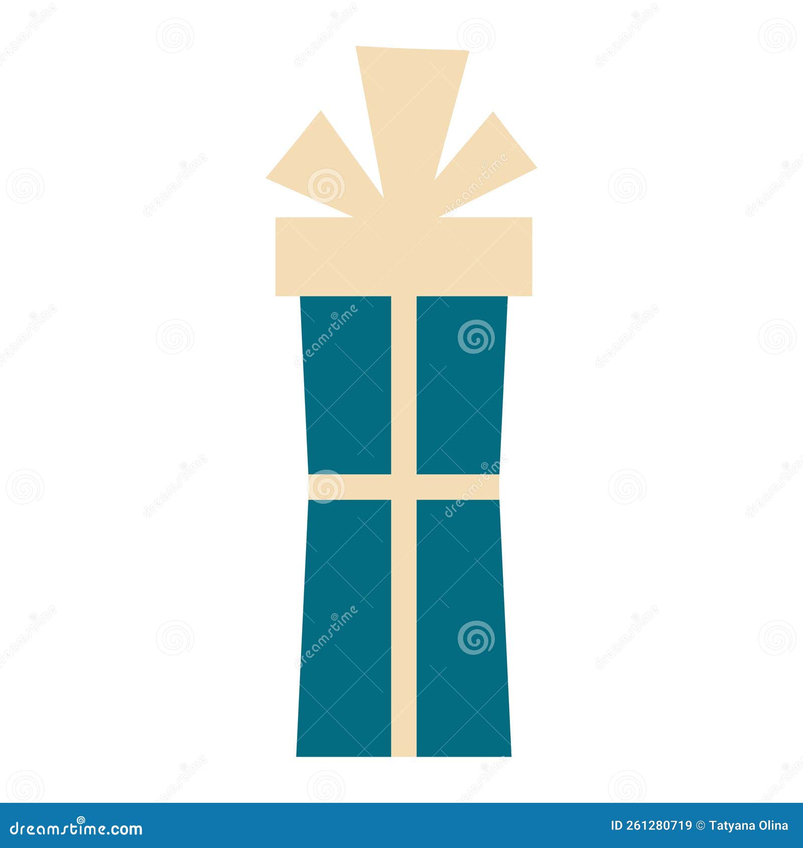 Gift Box with Bow. Vector Illustration Stock Vector - Illustration of ...