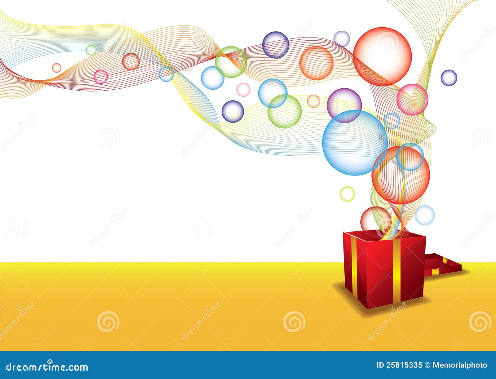 Gift box and bubble stock vector. Illustration of festival - 25815335